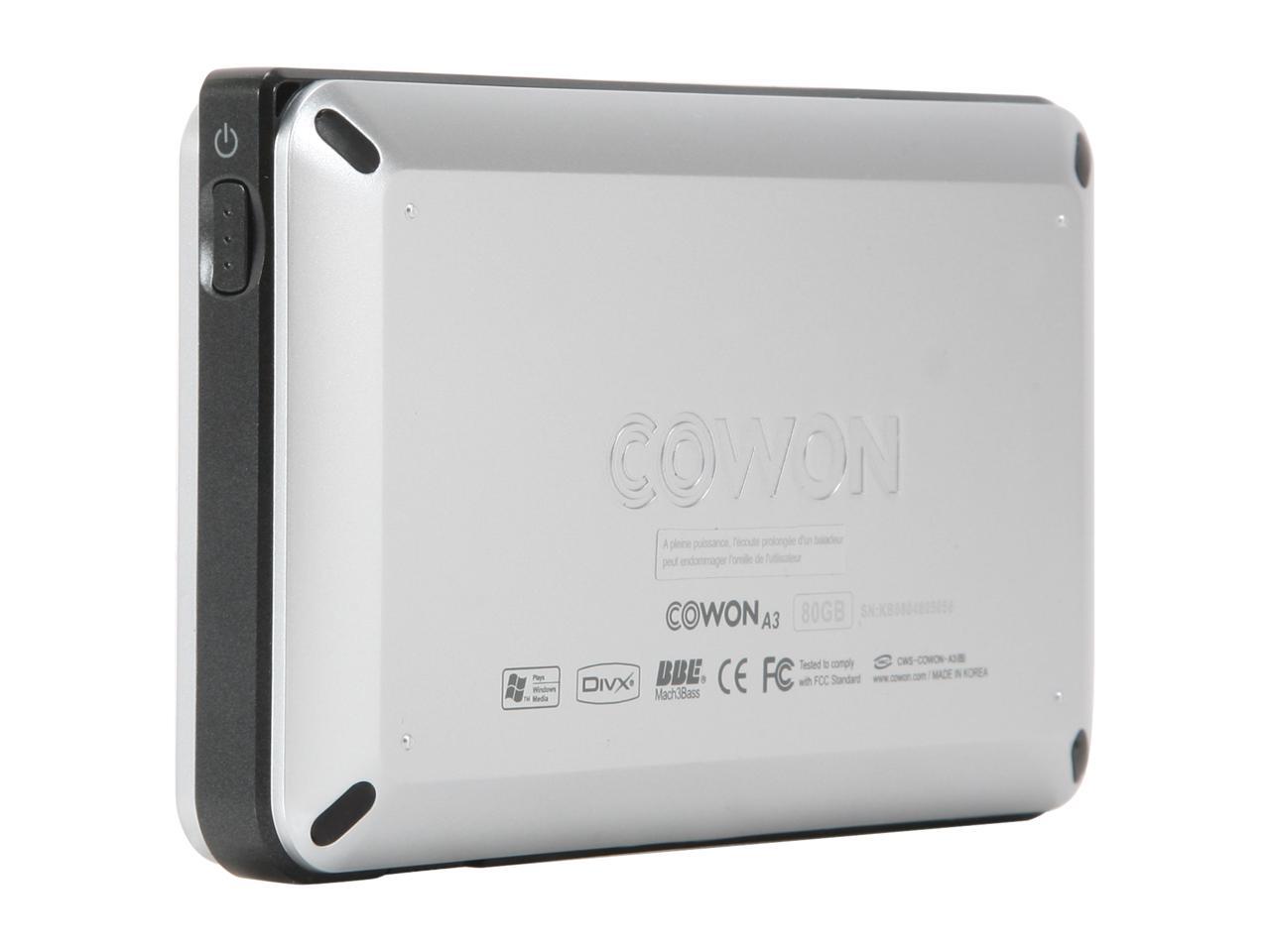 COWON A3 4" Silver 80GB MP3 / MP4 Player - Newegg.com