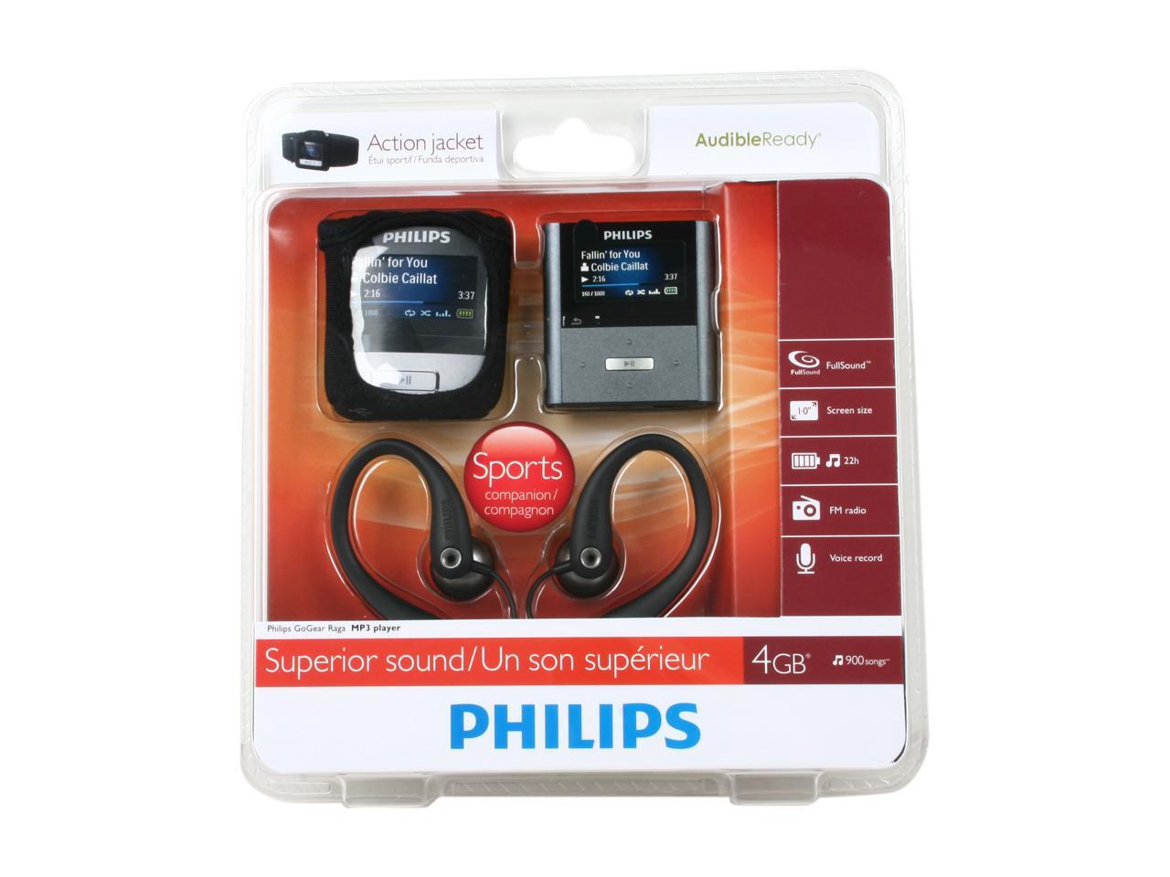 PHILIPS GoGear 1.0" Silver 4GB MP3 Player RaGa - Newegg.com