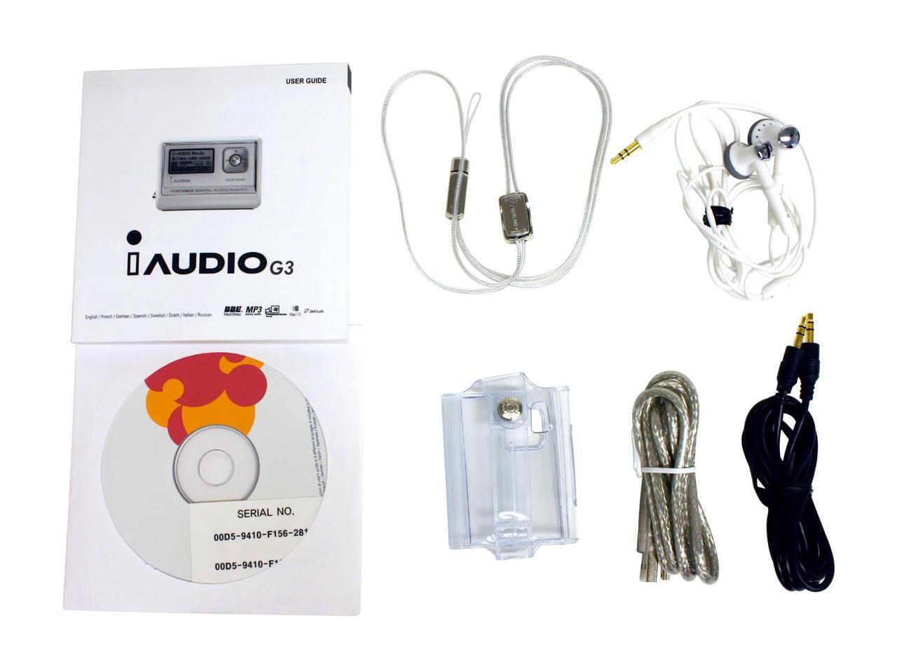 iAUDIO White 1GB MP3 Player G3-1024SW - Newegg.com