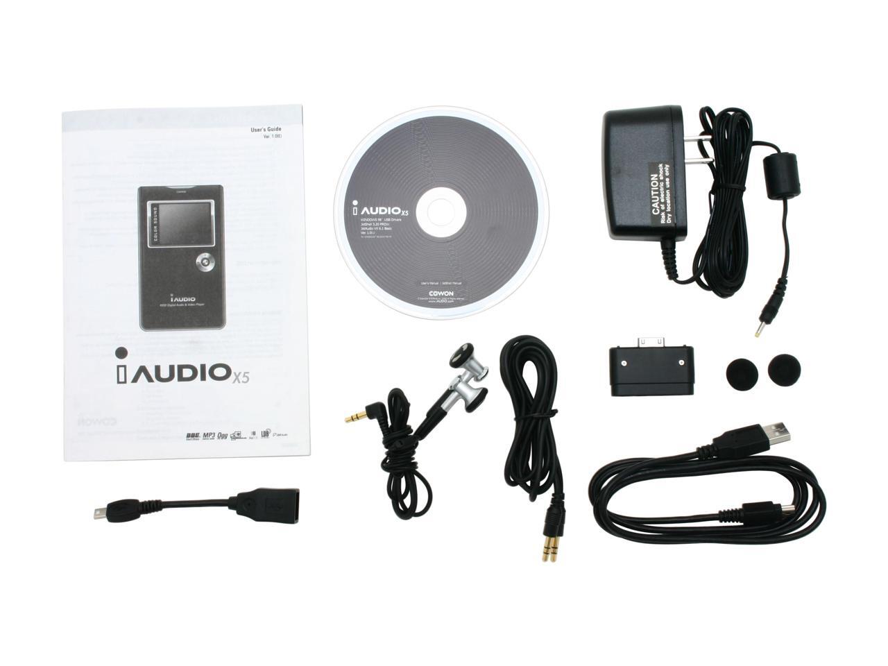iAUDIO Black 30GB MP3 / MP4 Player X5-30GB - Newegg.com