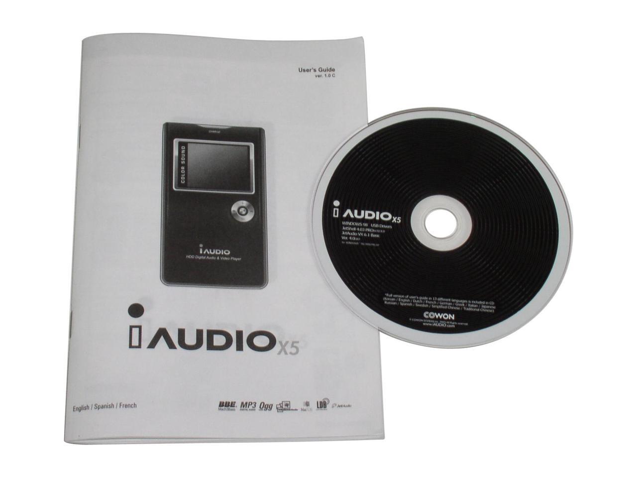 iAUDIO X5 1.8" Black 60GB MP3 / MP4 Player X5-60BL - Newegg.com