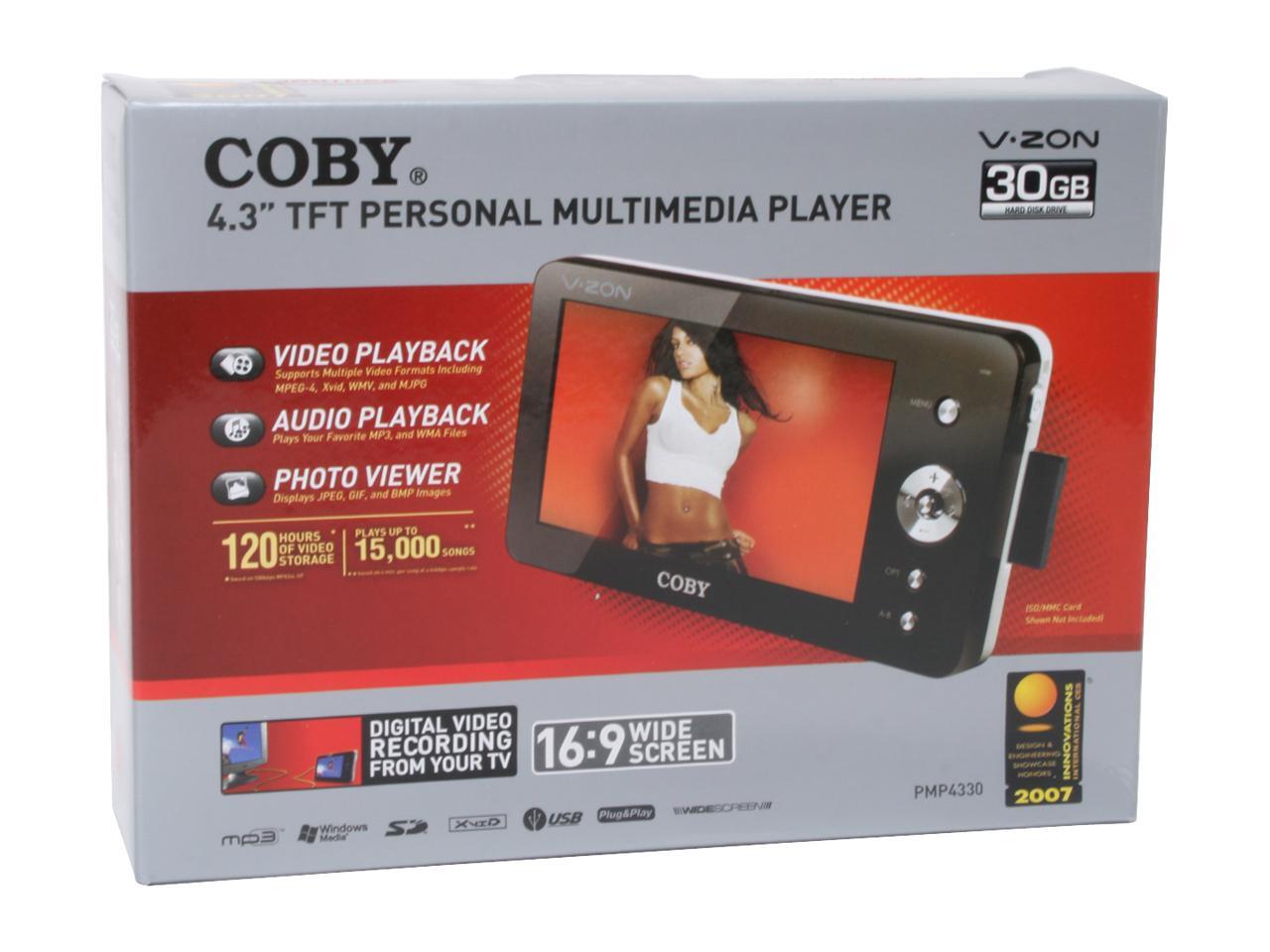 Coby 4.3" Black 30GB MP3 / MP4 Player PMP-4330 - Newegg.com