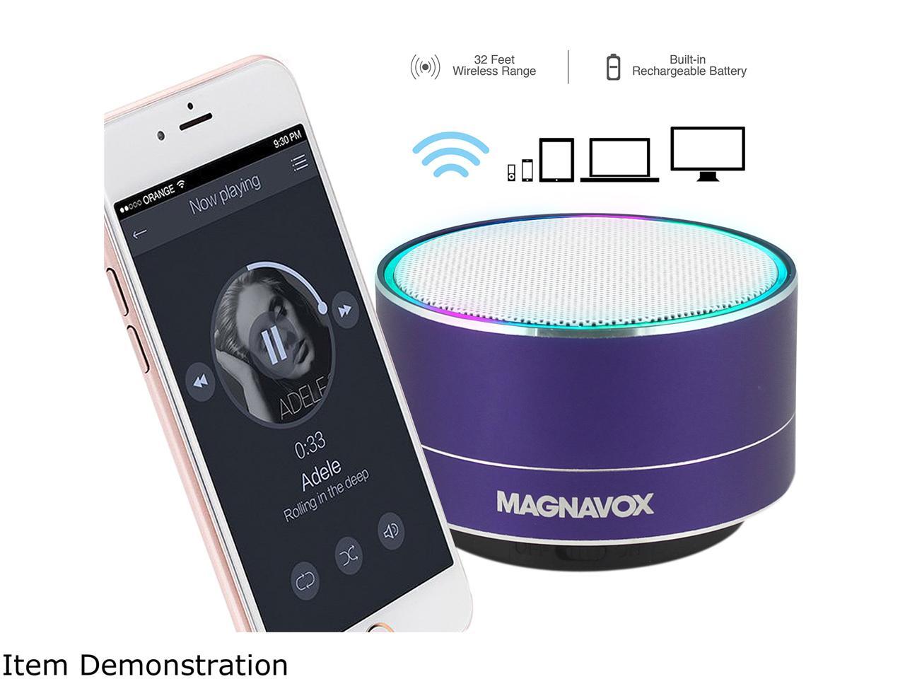MAGNAVOX MMA3652VT Portable Speaker with Bluetooth, Decorative Lights ...