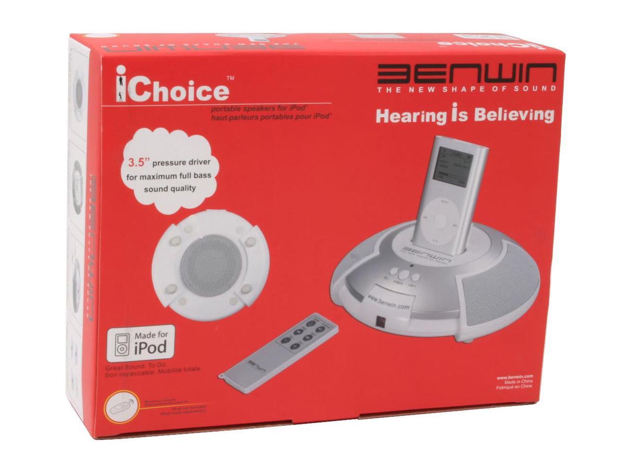 BENWIN iPod Speaker system (Gray) Model iChoice - Newegg.com