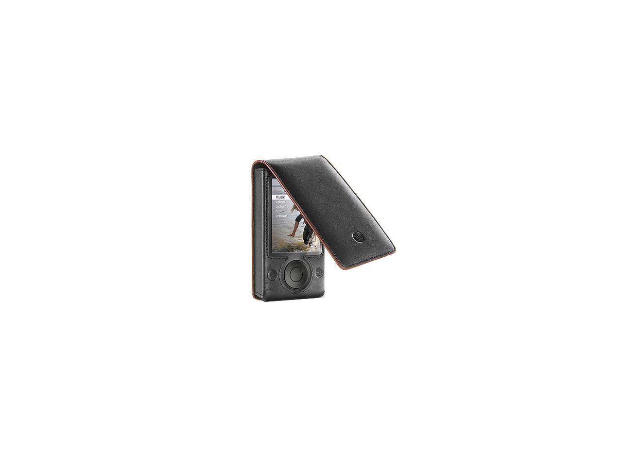 DLO Black Leather Folio Case w/Belt Clip for Zune 30GB 0054002 - Newegg.com