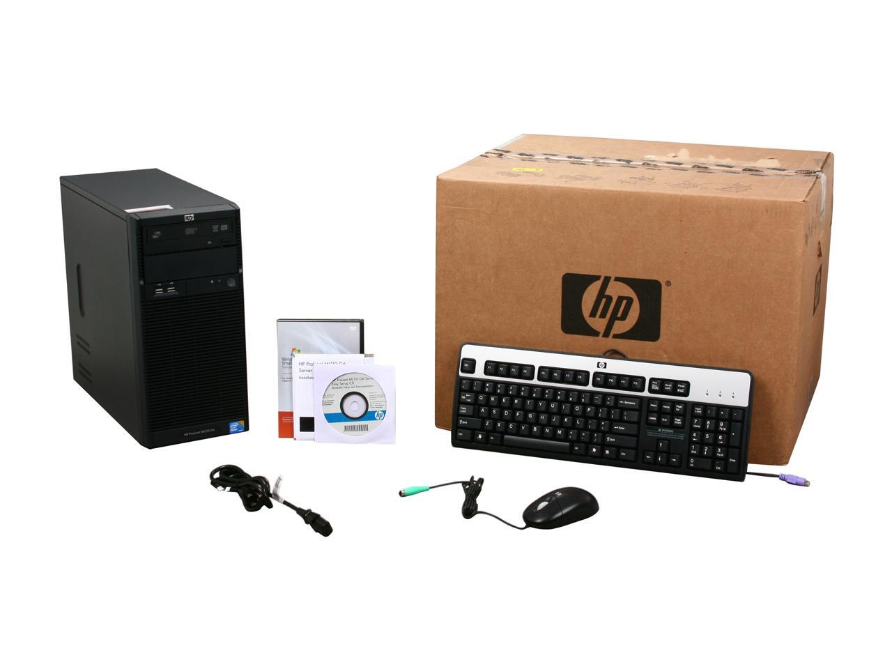 HP ProLiant ML110 G6 Intel X3430 2.40GHz 4GB Memory w/ DVD ROM, 2x ...