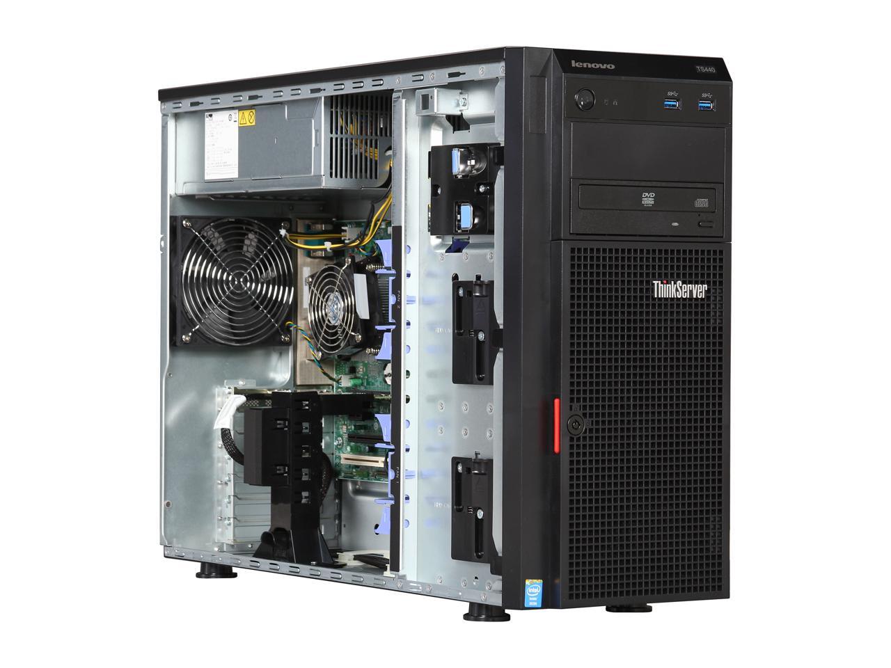 Lenovo ThinkServer TS440 Tower Server System Intel Xeon E3-1225 v3 3.2GHz 4C/4T 4GB DDR3 1600 ...
