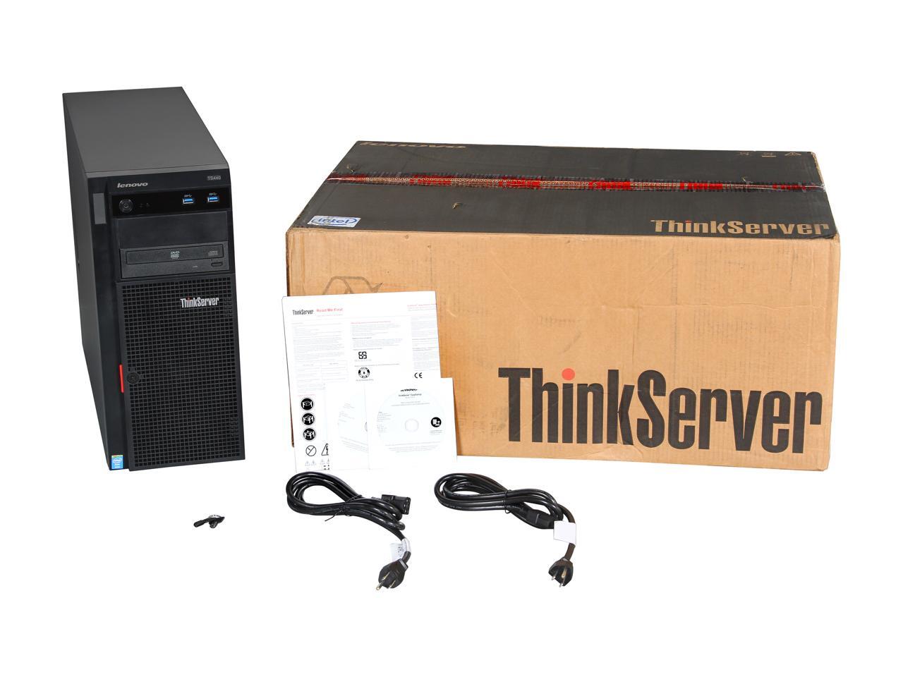 Lenovo ThinkServer TS440 Tower Server System Intel Xeon E3-1225 v3 3.2GHz 4C/4T 4GB DDR3 1600 ...