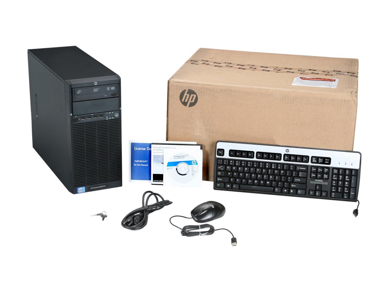 HP ProLiant ML110 G7 Micro ATX Tower (4U) Server System Intel Xeon E3-1220 3.10GHz 4C/4T 2GB ...