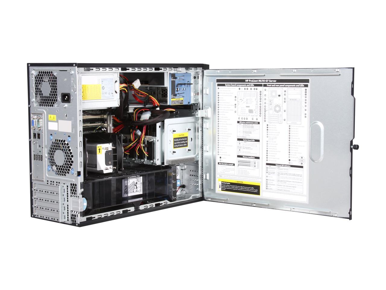 HP ProLiant ML110 G7 Server System Core i3-2100 1P 2GB Unbuffered ECC ...