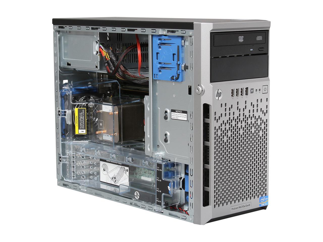 HP ProLiant ML310e Gen8 Micro ATX Tower (4U) Server System Intel Core ...