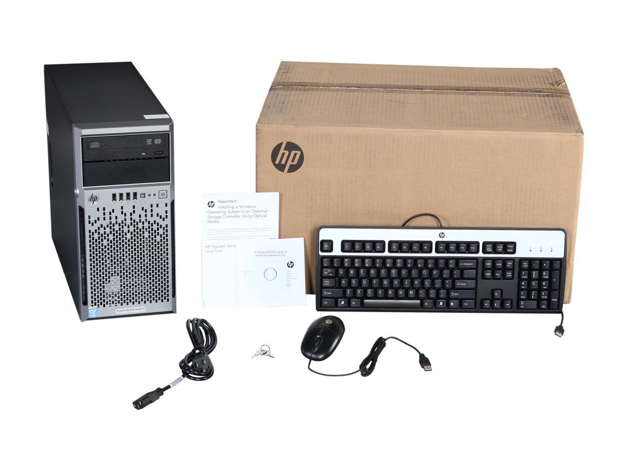 HP ProLiant ML310e Gen8 Micro Tower Server System Intel Xeon E3-1230 v3 ...