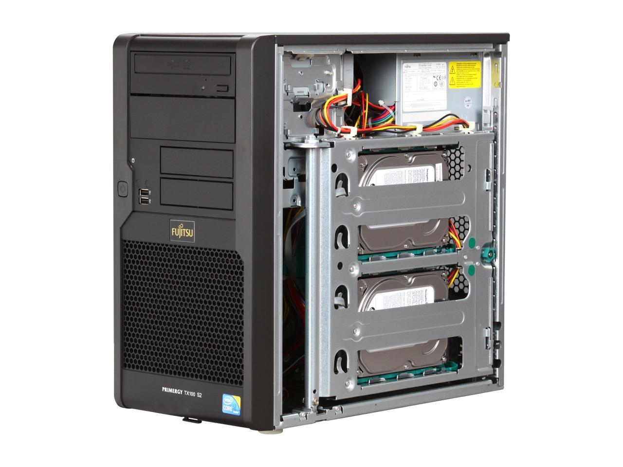 Fujitsu PRIMERGY TX100 S2 Tower Server System Intel Core i3-540 3.06GHz ...