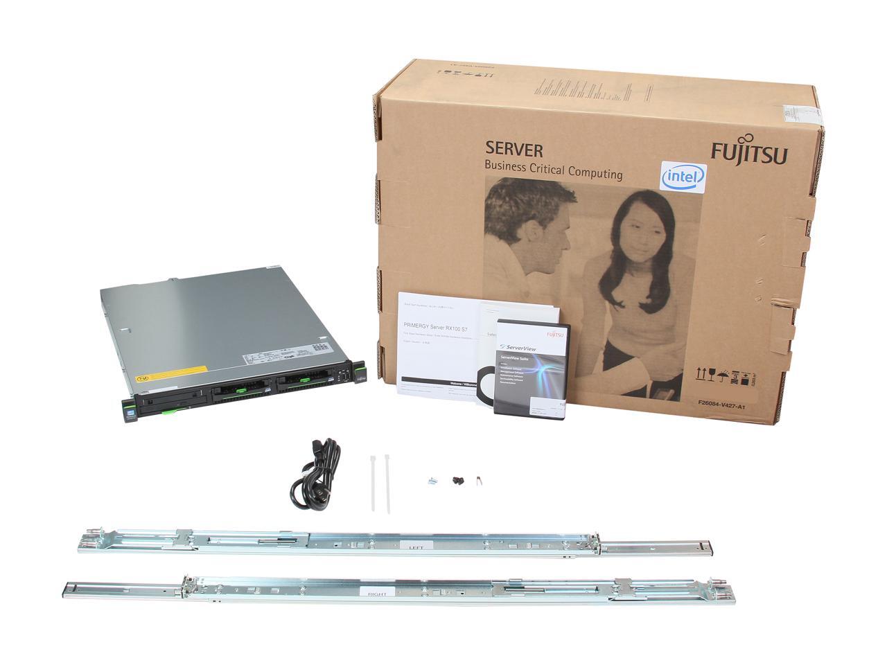 Fujitsu RX100 S7 Rack Server System Intel Core i3-2100 3.1GHz 2C/4T 4GB ...