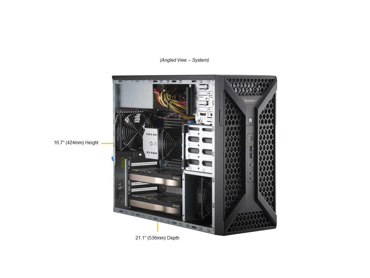 Supermicro GPU Workstation System, Intel Xeon w5-2465X, 16-Core/32 ...