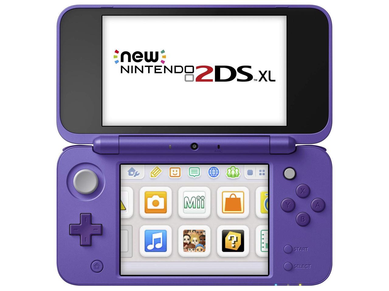 Nintendo New 2DS XL - Purple + Silver with Mario Kart 7 Pre-installed ...