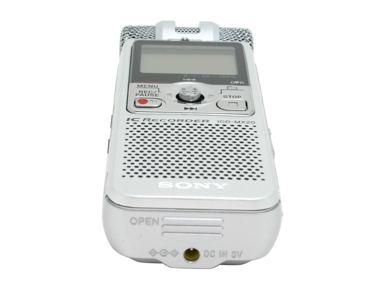 SONY ICD-MX20 Memory Stick Pro Duo Digital Voice Recorder - Newegg.com