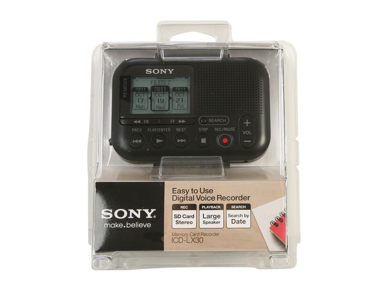 SONY ICD-LX30 Digital Flash Memory Voice Recorder - Newegg.com