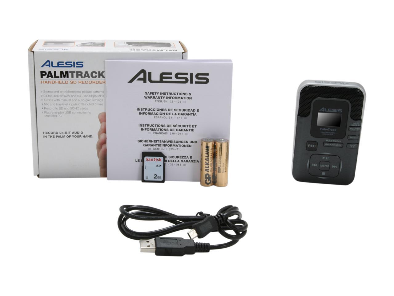 Alesis PalmTrack Handheld Mini USB PC Interface SD Digital Voice ...