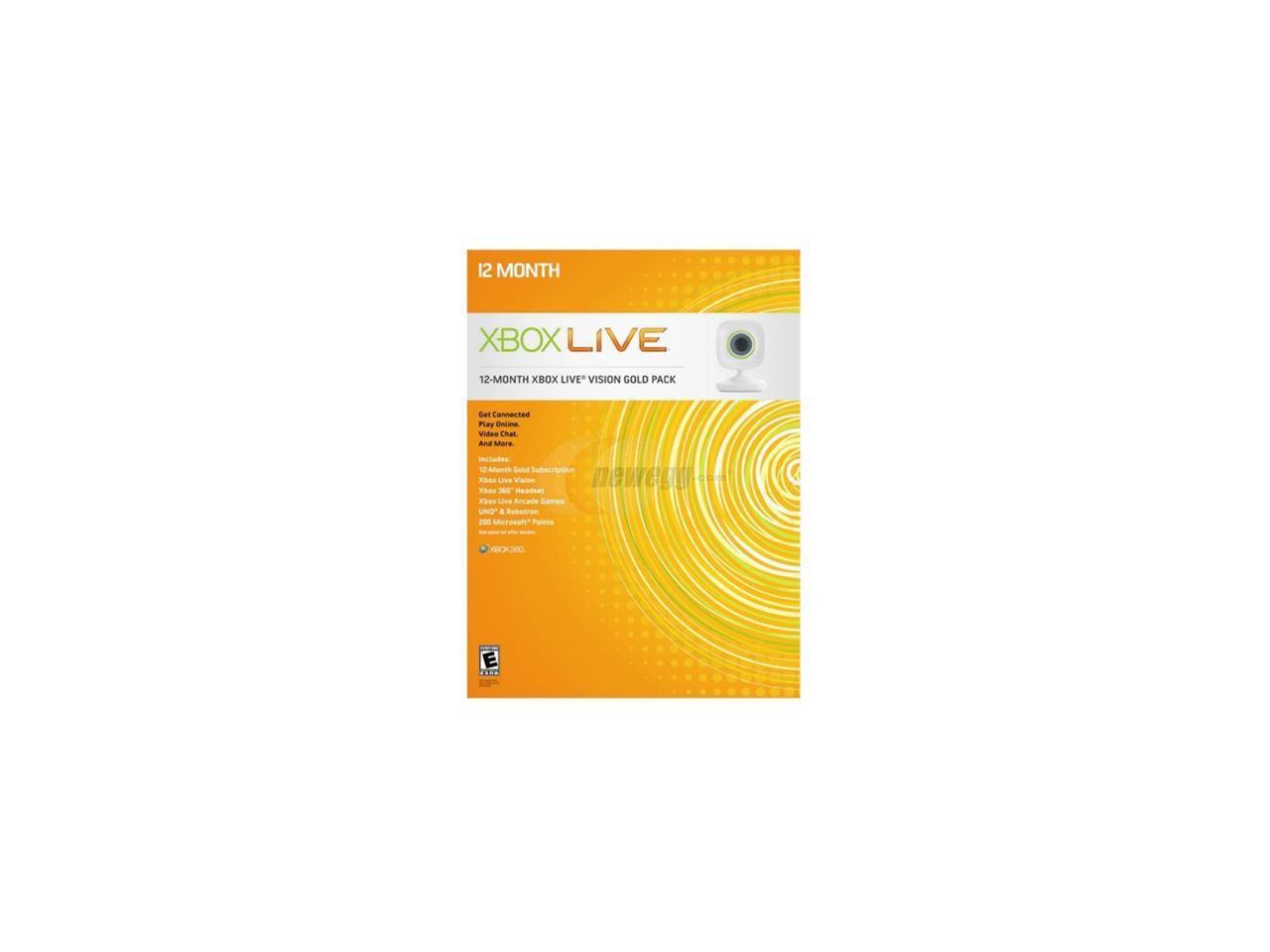 Microsoft Xbox 360 Live Vision Camera w/Gold Membership to XBOX Live ...