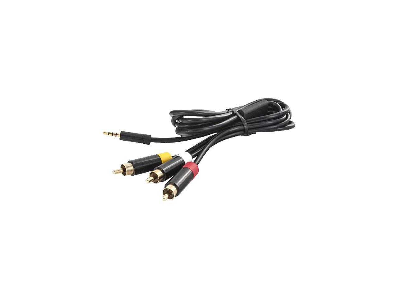 Hyperkin Tomee Xbox 360 Gold Plated AV Cable M07100 - Black - Newegg.com