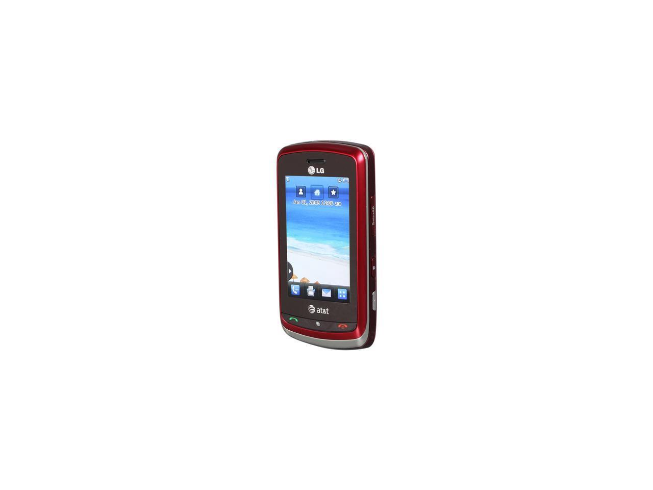 LG Xenon Red 3G Unlocked GSM Phone w/ Full QWERTY Keyboard / 2 MP ...