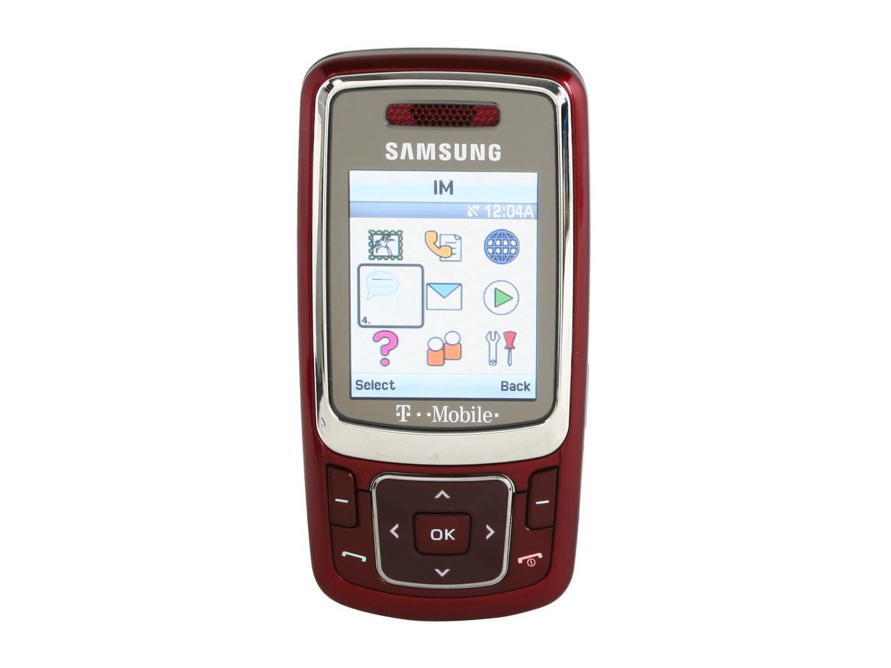 Refurbished: Samsung SGH-t239 Red Unlocked GSM Slider Phone with Camera ...