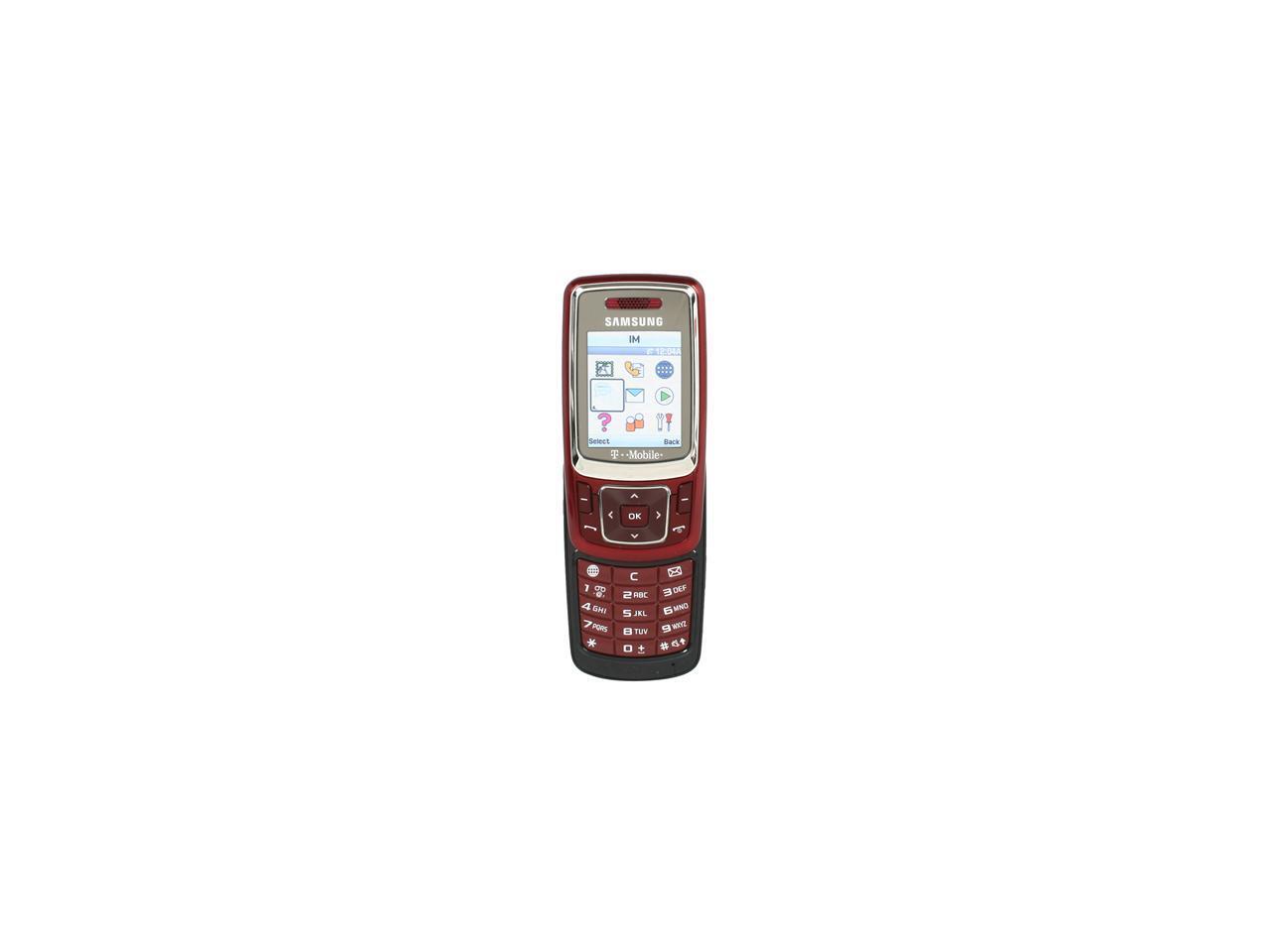 Refurbished: Samsung SGH-t239 Red Unlocked GSM Slider Phone with Camera ...