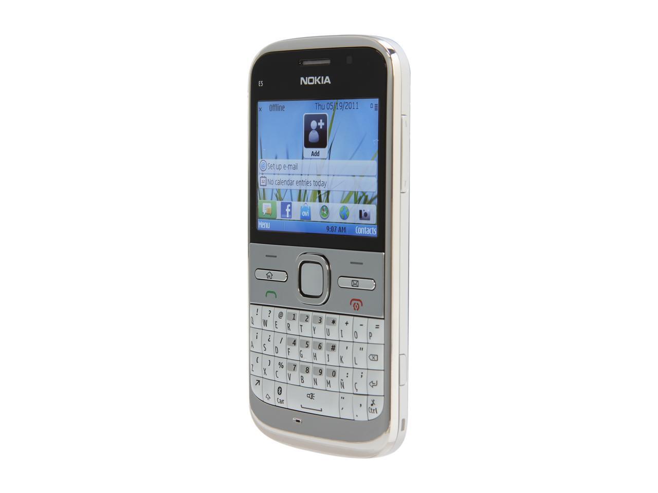 Nokia E5-00 Chrome 3G Unlocked GSM Smart Phone w/ 5MP Camera / GPS / Wi ...