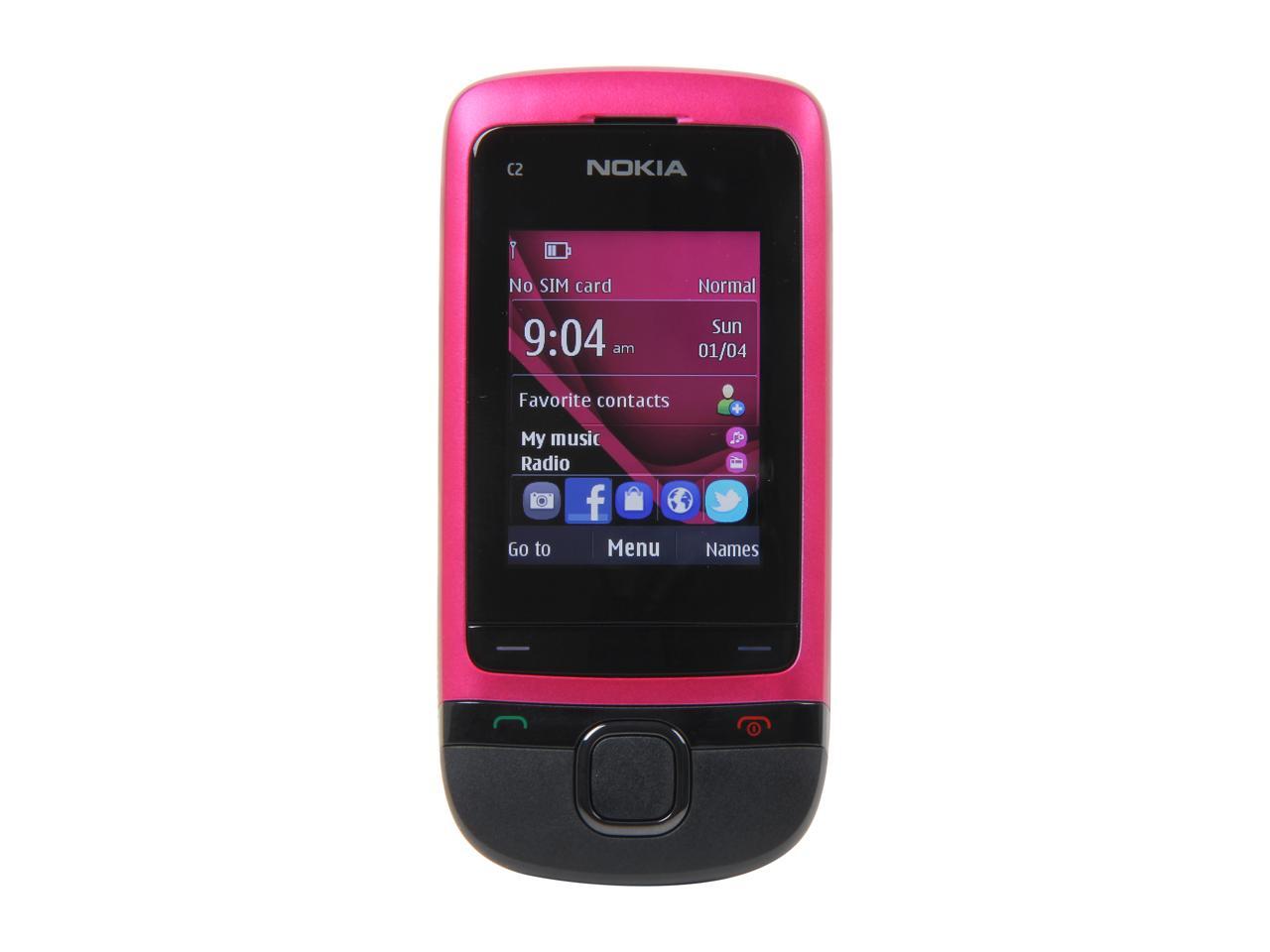 Nokia C2-05 2G Unlocked GSM Slider Phone w/ Bluetooth / VGA Camera / 2 ...