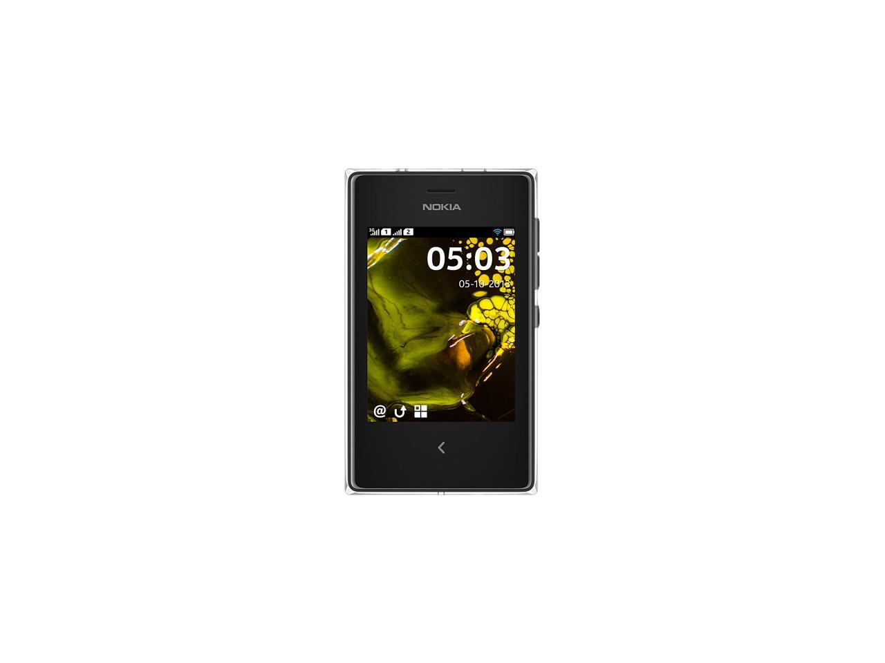 Nokia Asha 503 Unlocked Dual Sim Cell Phone 3.0" Black - Newegg.com