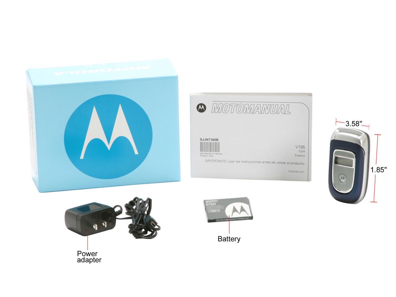 Motorola V195 Blue Unlocked GSM flip phone with Bluetooth - Newegg.com