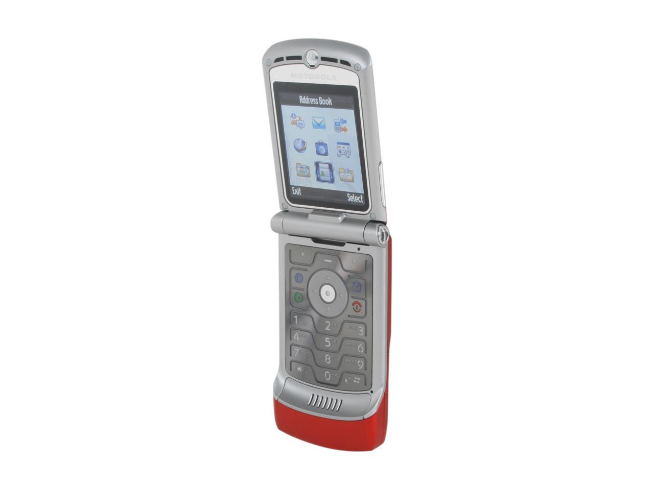 Motorola RAZR Red Unlocked GSM Flip Phone With Stylish Design (V3 ...