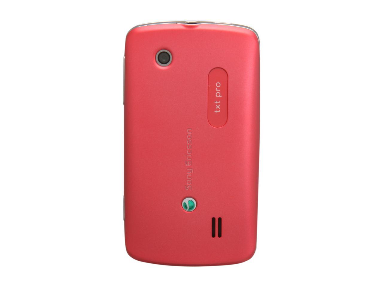 Sony Ericsson Txt Pro Pink Unlocked Cell Phone w/3" Touch Screen/3.15MP ...