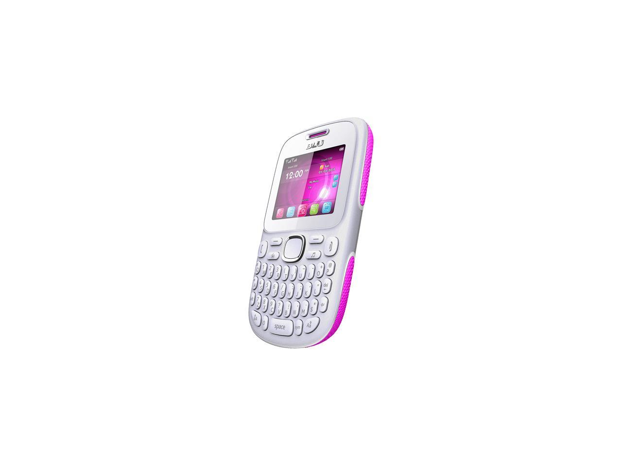 Blu Samba TV Q170T Unlocked GSM Dual-SIM Cell Phone 2.0" White/Pink ...