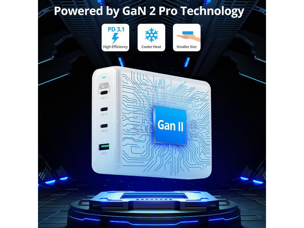 SIIG 240W GaN PD 3.1 Charger - 3C1A - 3x USB-C + 1x USB-A - White AC ...