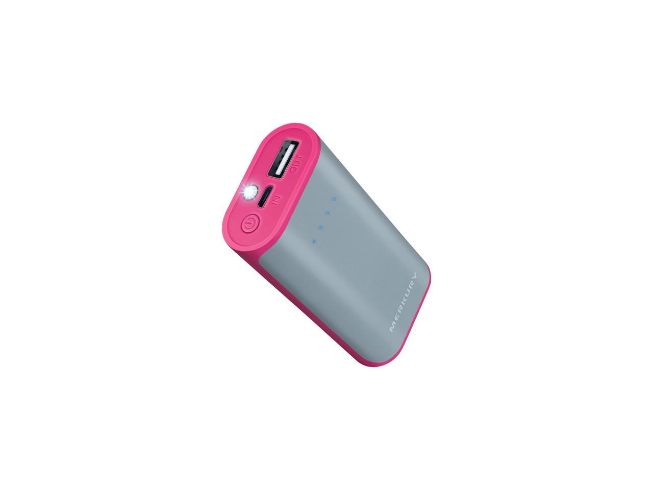 Merkury Gray/Pink 4000 mAh Rubberized 2-Tone Power Bank MI-PB420-652 ...