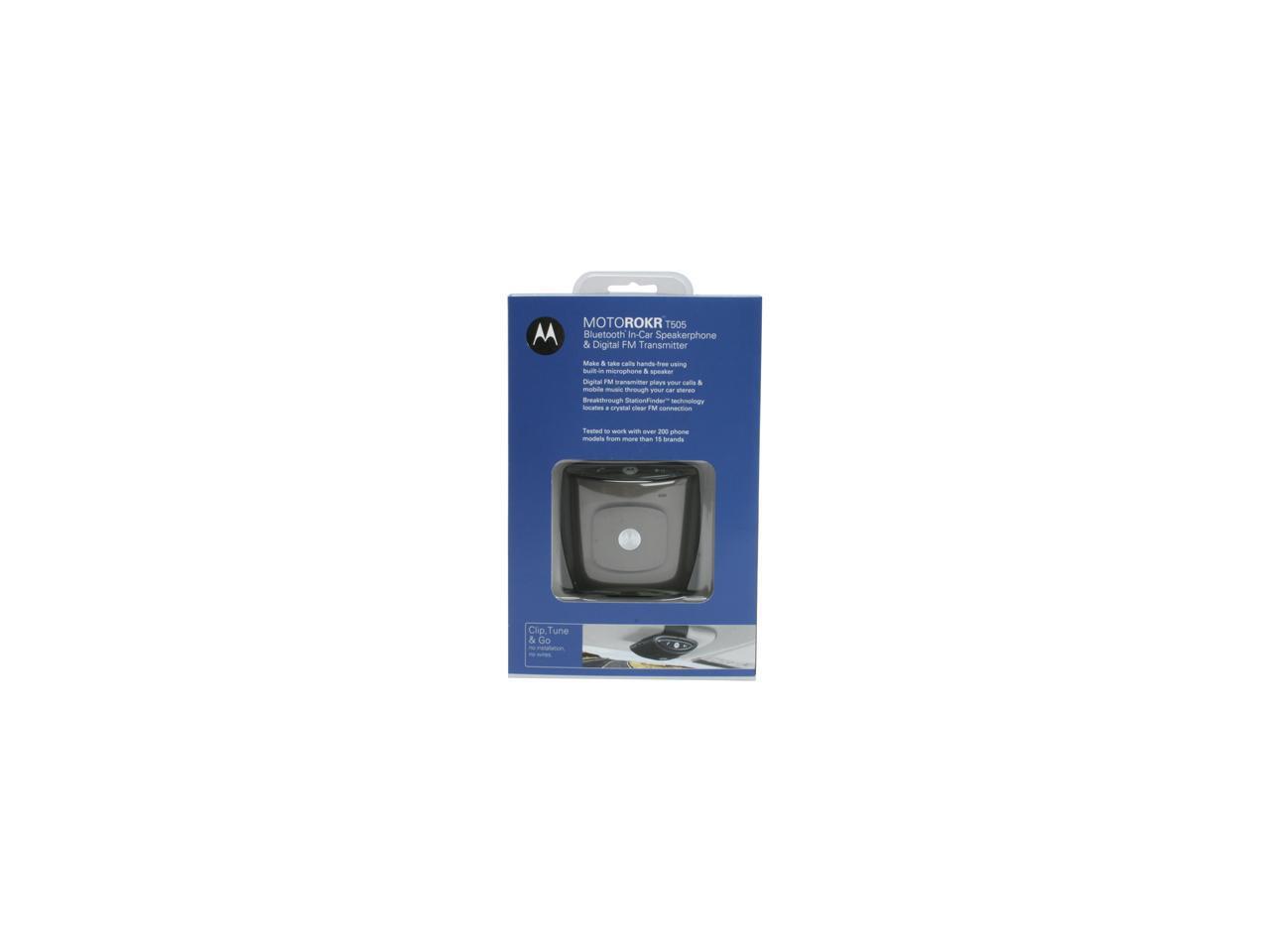 MOTOROLA T505 Bluetooth In-Car Speakerphone with Digital FM Transmitter ...