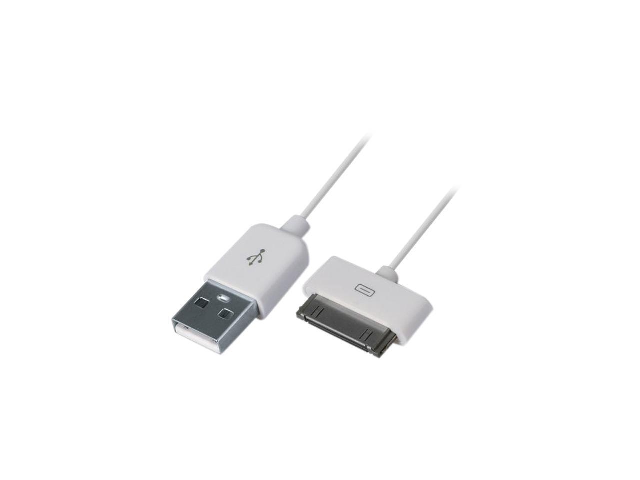4XEM 4XUSB2APPL3FT White 3FT USB 2.0 to Apple 30 Pin Cable - Newegg.com