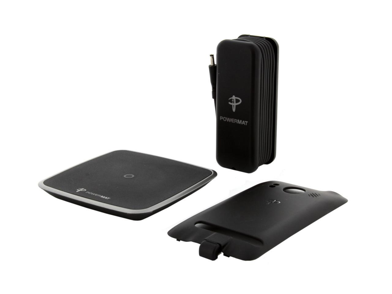 Powermat Black Wireless Charging Receiver Case & Charging Mat Bundle ...