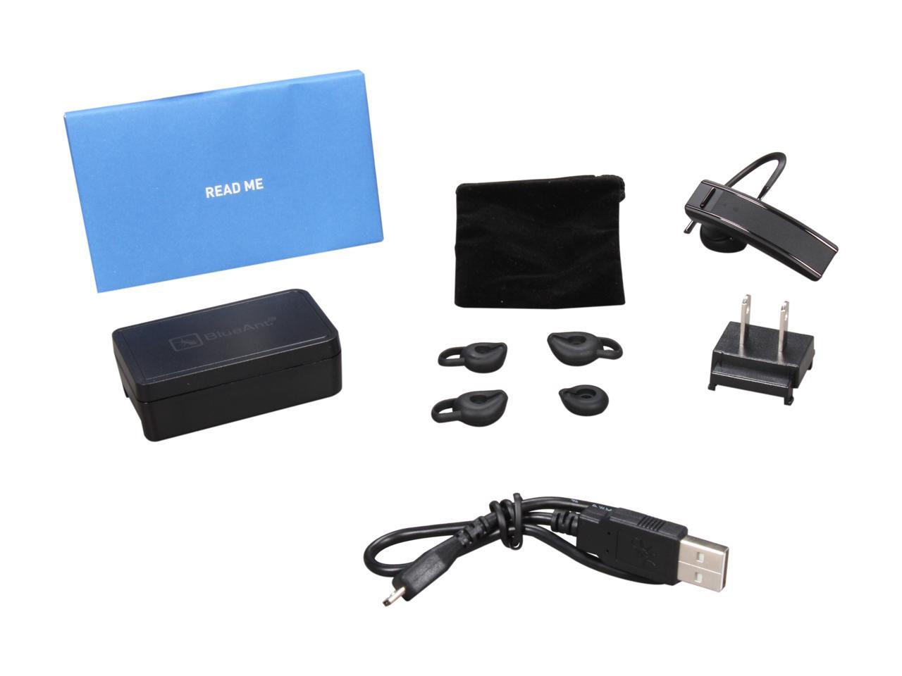 BlueAnt Q2 Black Black Over-The-Ear Bluetooth Headset w/ Voice Control ...