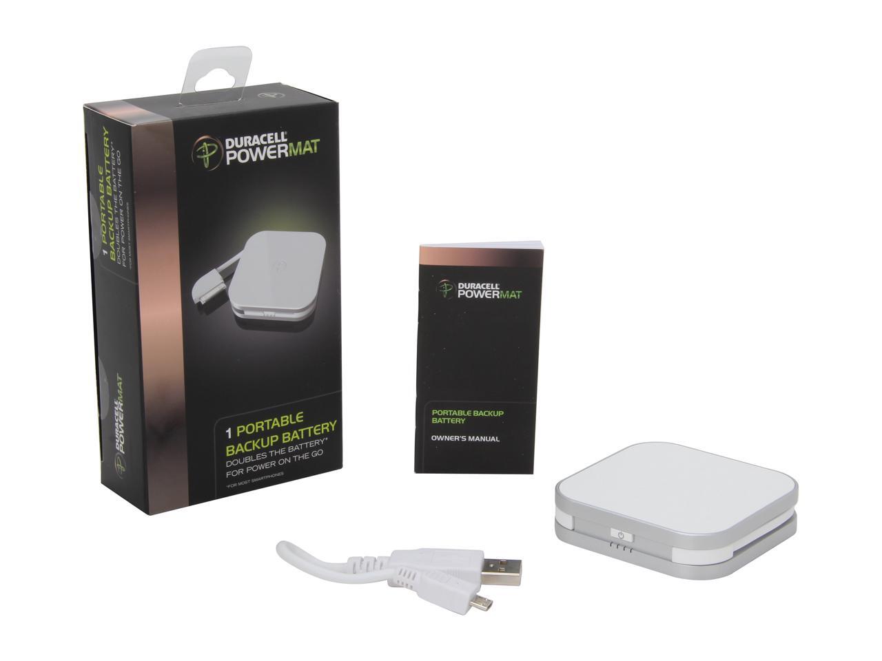 Duracell Powermat White Portable Backup Battery PBRW1 - Newegg.com