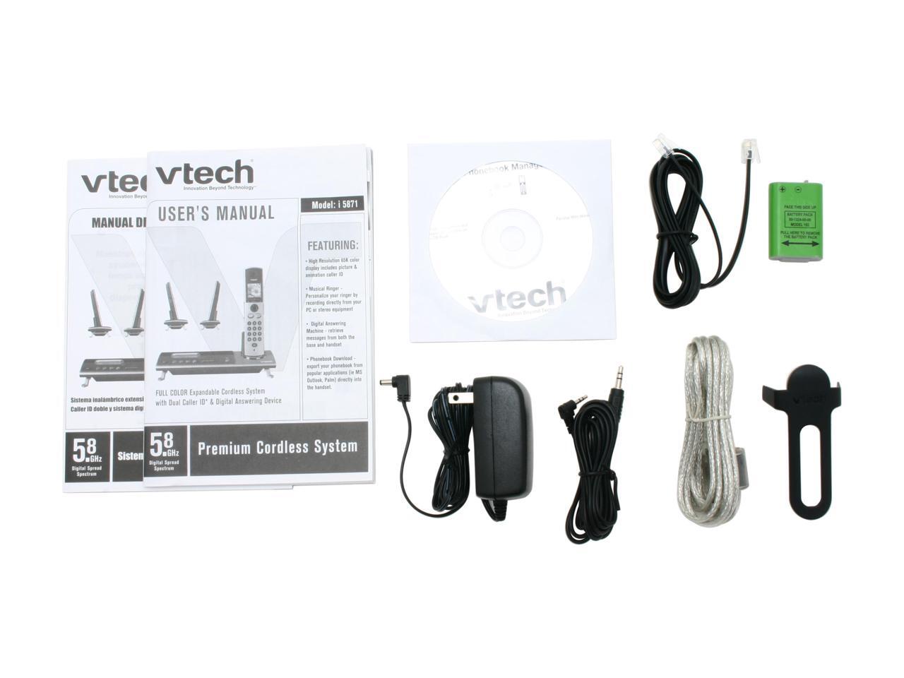 Vtech i5871 5.8 GHz Digital 1X Handsets Cordless Phone - Newegg.com