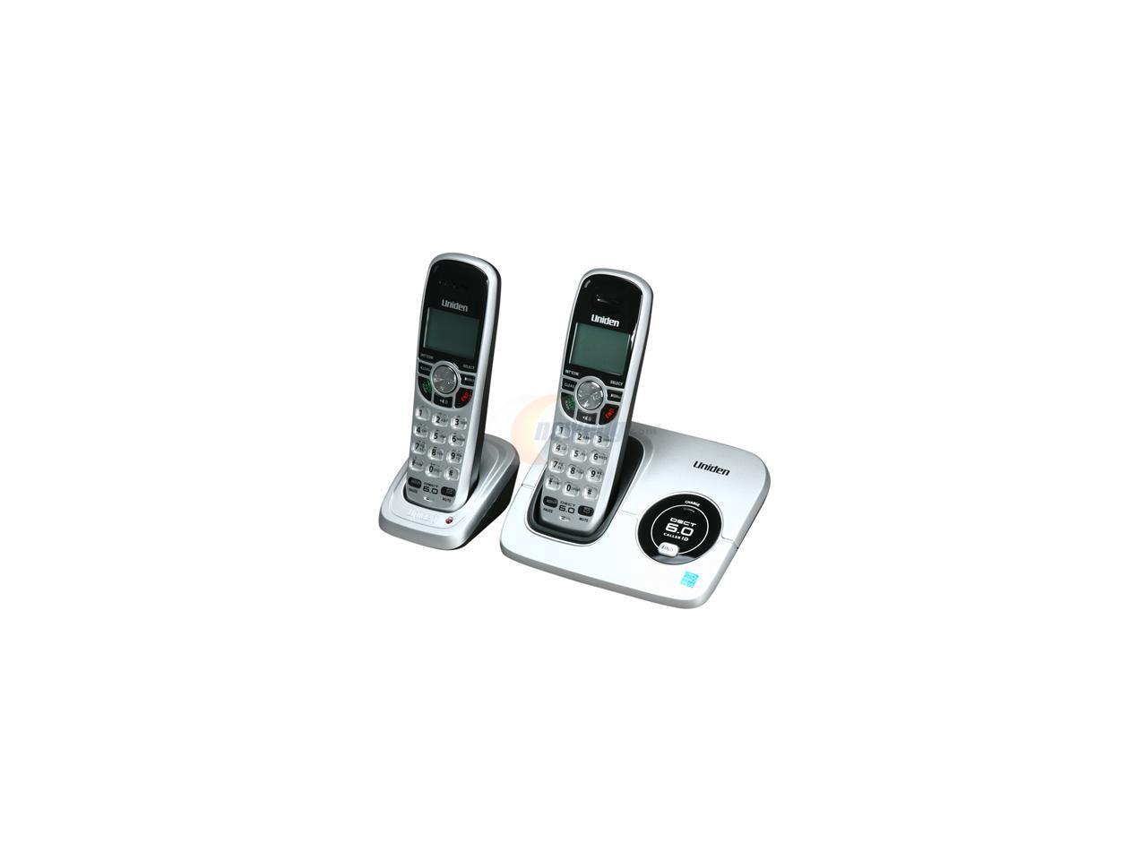 Uniden DECT1560-2 1.9 GHz Digital DECT 6.0 2X Handsets Cordless Phone ...