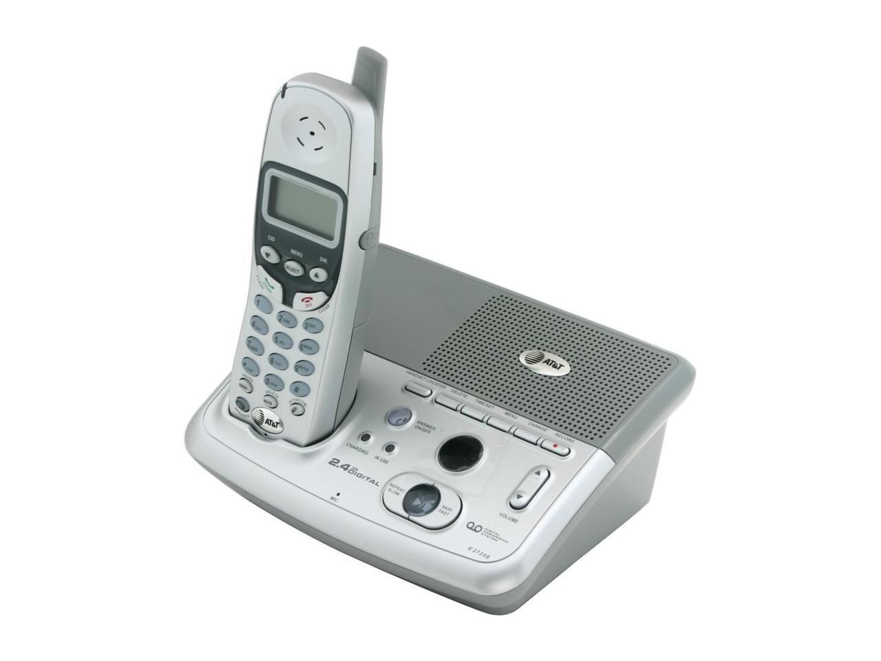 AT&T E2725B 2.4 GHz Digital 2X Handsets Cordless Phone - Newegg.com