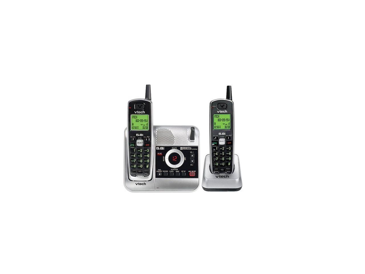 Vtech CS5121-2 5.8 GHz Digital 2X Handsets Cordless Phone - Newegg.com