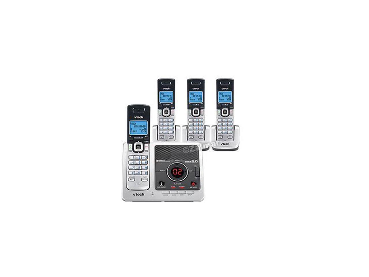 Vtech DS6121-4 1.9 GHz Digital DECT 6.0 4X Handsets Cordless phone ...
