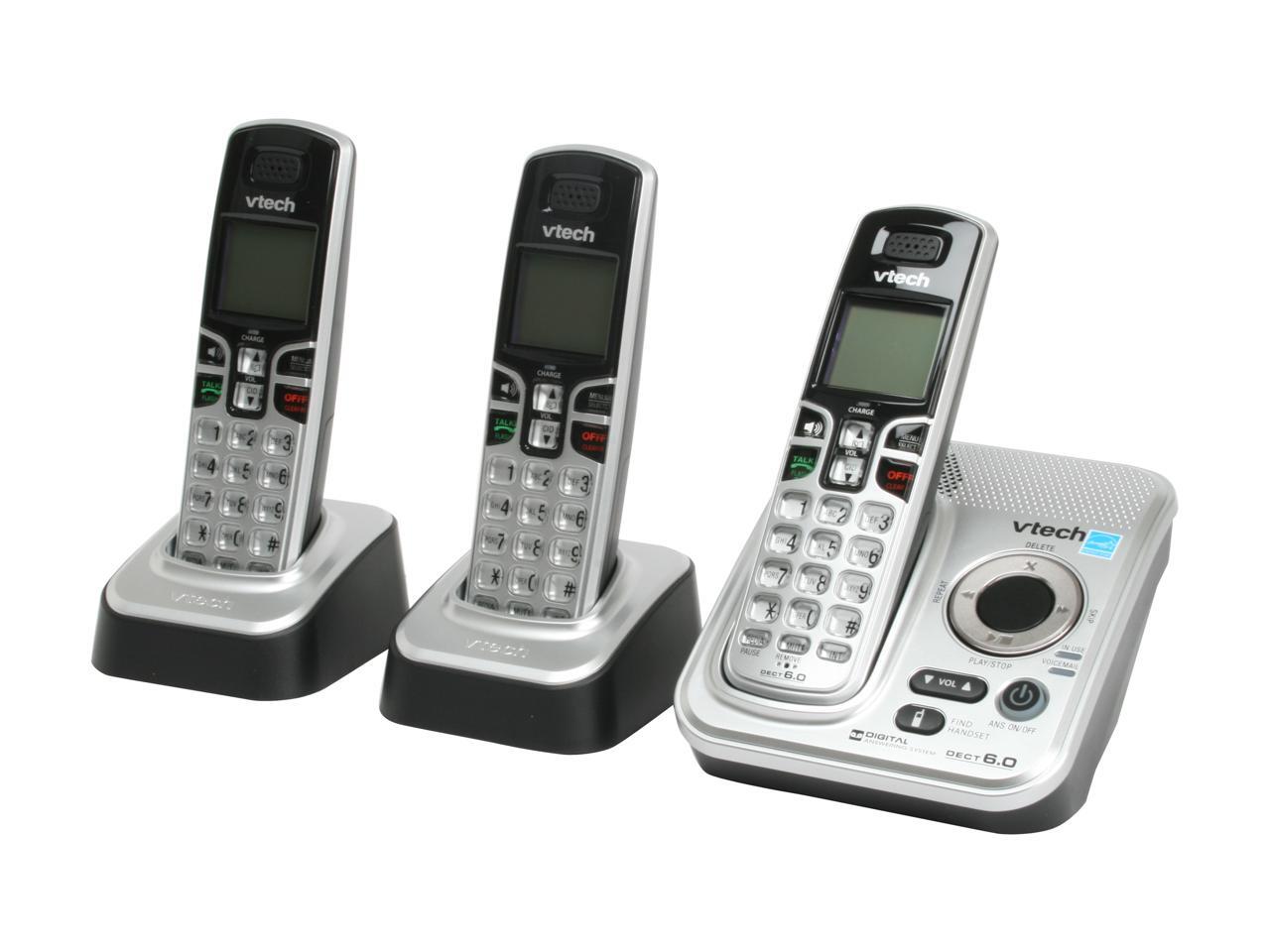 Vtech CS6229-3 1.9 GHz DECT 6.0 3X Handsets Cordless Phones - Newegg.com