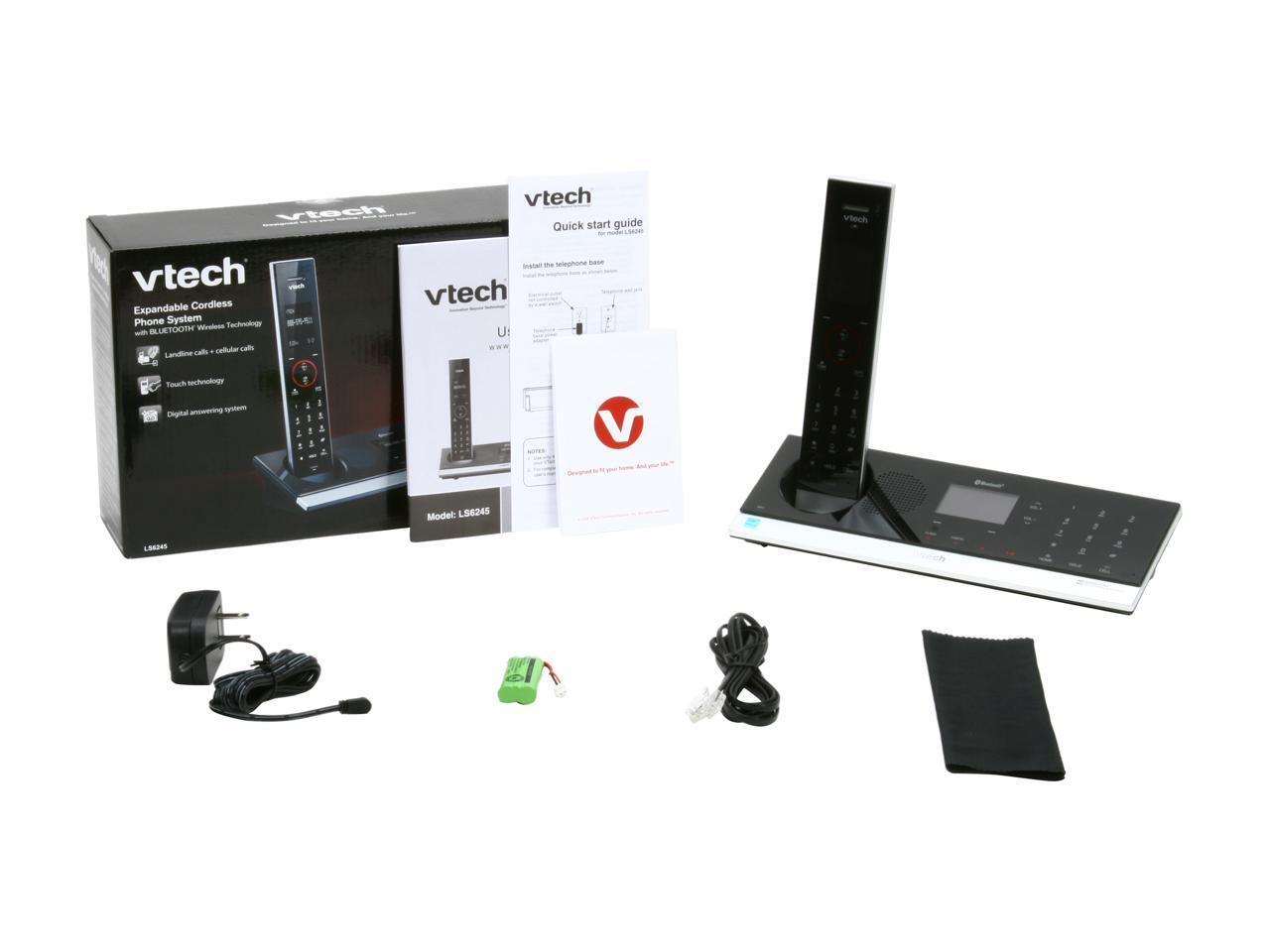 Vtech LS6245 1.9 GHz Digital DECT 6.0 1X Handsets Expandable Cordless ...