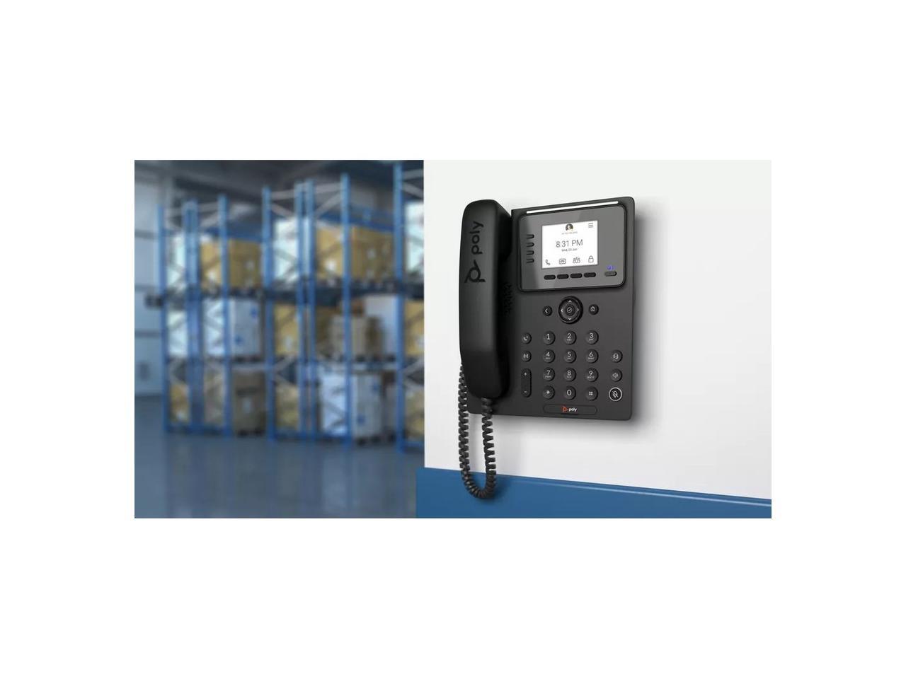 Poly CCX 350 Corded IP Phone - Desktop, Wall Mountable 2200-49690-019 ...